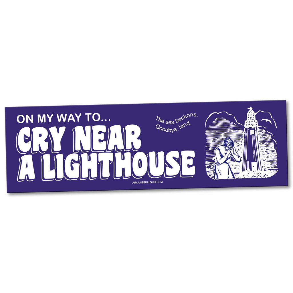 Cry Near a Lighthouse bumper sticker – The Future Mpls