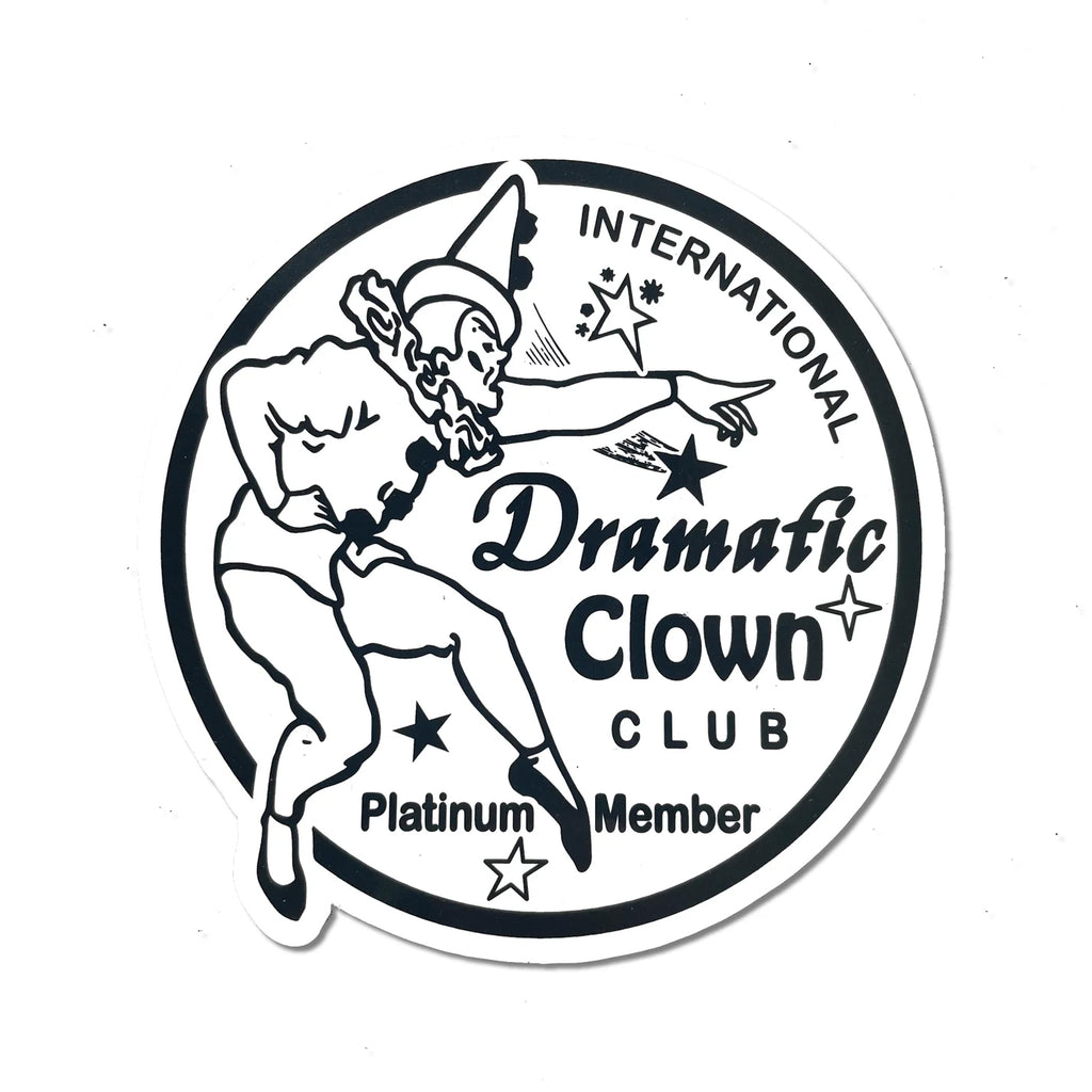 Dramatic Clown Club Round Sticker – The Future Mpls